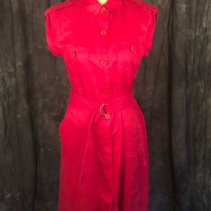 Rafaella | Dresses | Gorgeous Red Dress Button Down Front | Poshmark